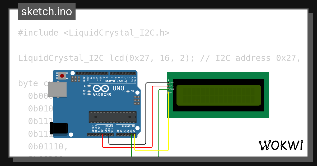 Exe3 Lcd I²c Wokwi Esp32 Stm32 Arduino Simulator 0696