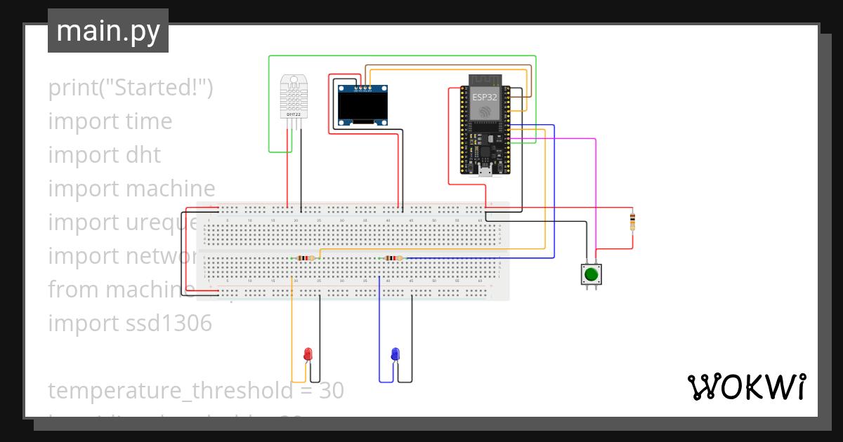 ES32-OLED-2LEDS_PUSH_BUTTON - Wokwi ESP32, STM32, Arduino Simulator