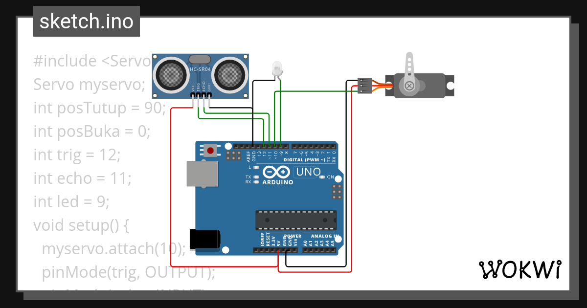 Smart Trashcan Wokwi Esp32 Stm32 Arduino Simulator
