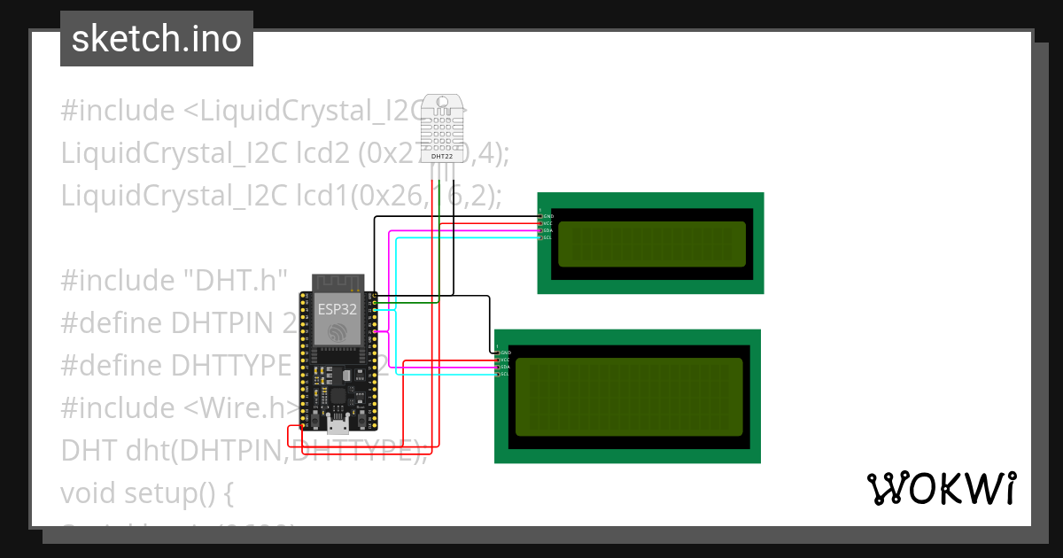 2LCD_DTH_ESP_4/12/67_159 - Wokwi ESP32, STM32, Arduino Simulator