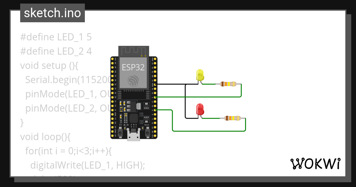 LAB 2 - Wokwi ESP32, STM32, Arduino Simulator LAB 2 - Wokwi ESP32, STM32, Arduino Simulator