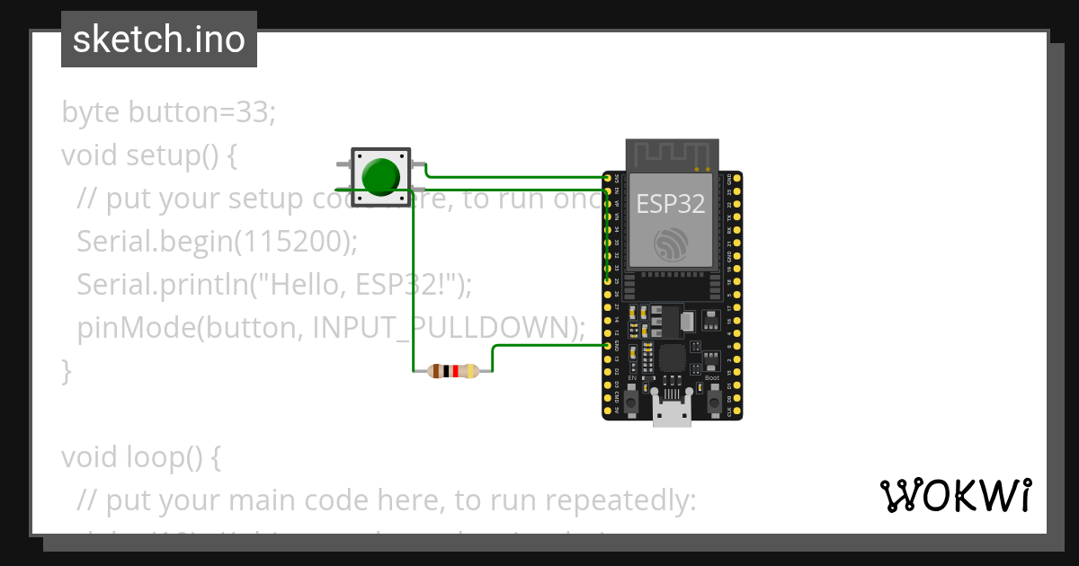 Pulldown Wokwi Esp32 Stm32 Arduino Simulator