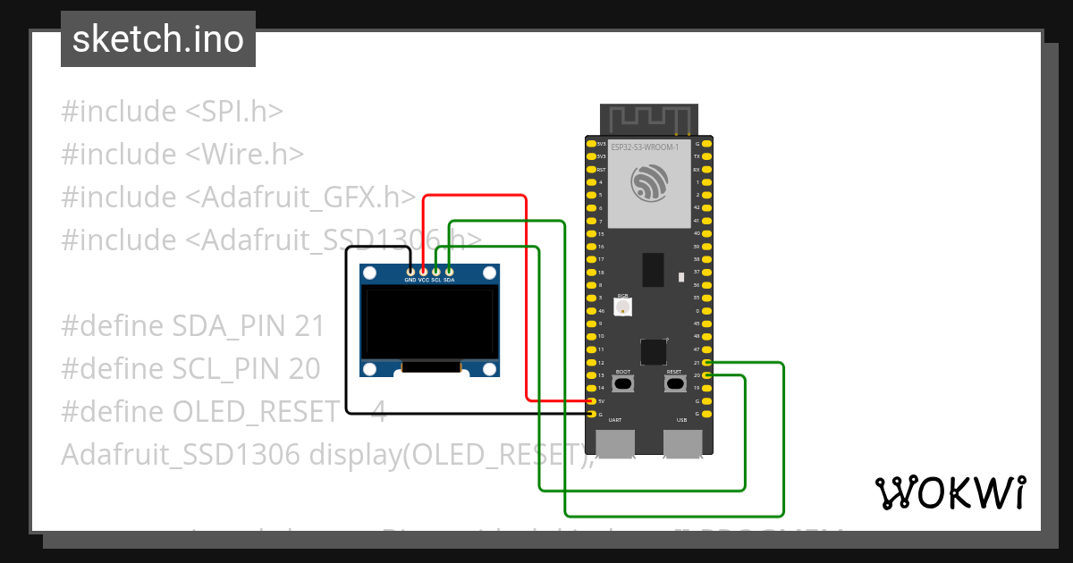 tugas oled - Wokwi ESP32, STM32, Arduino Simulator
