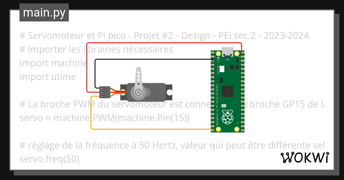 Projet 2 Sur Wokwi Raspberry Pi Pico Et Servomoteur Copy Wokwi Esp32 Stm32 Arduino Simulator