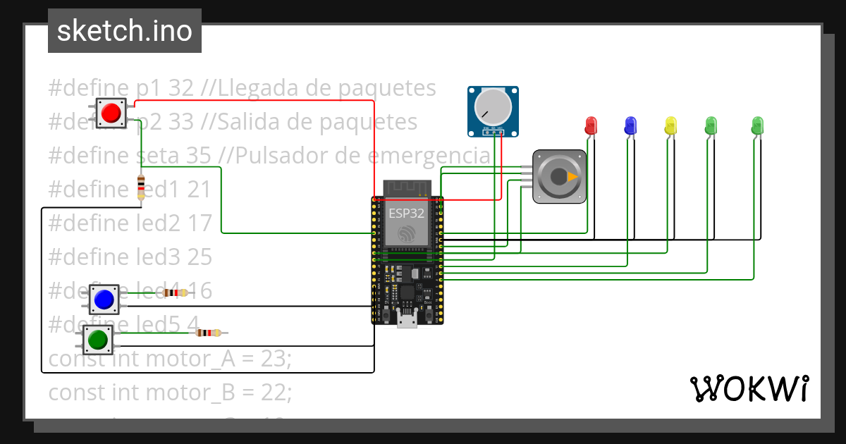 ENTREGABLE 7 MOTOR PASO PASO - Wokwi ESP32, STM32, Arduino Simulator