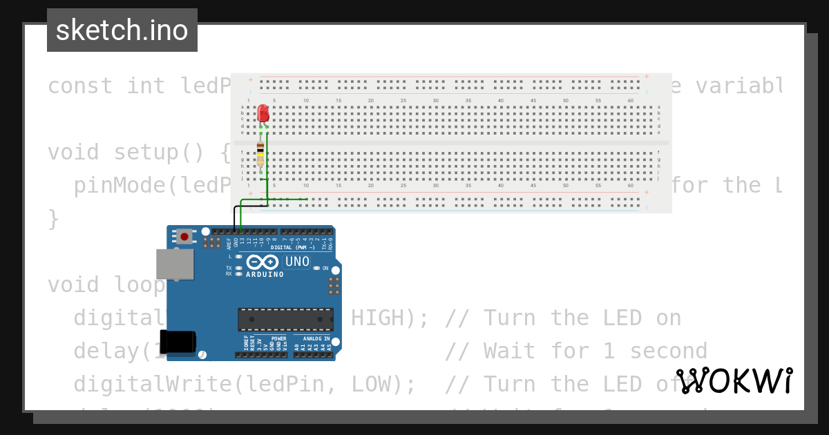 Blinkingled Wokwi Esp32 Stm32 Arduino Simulator