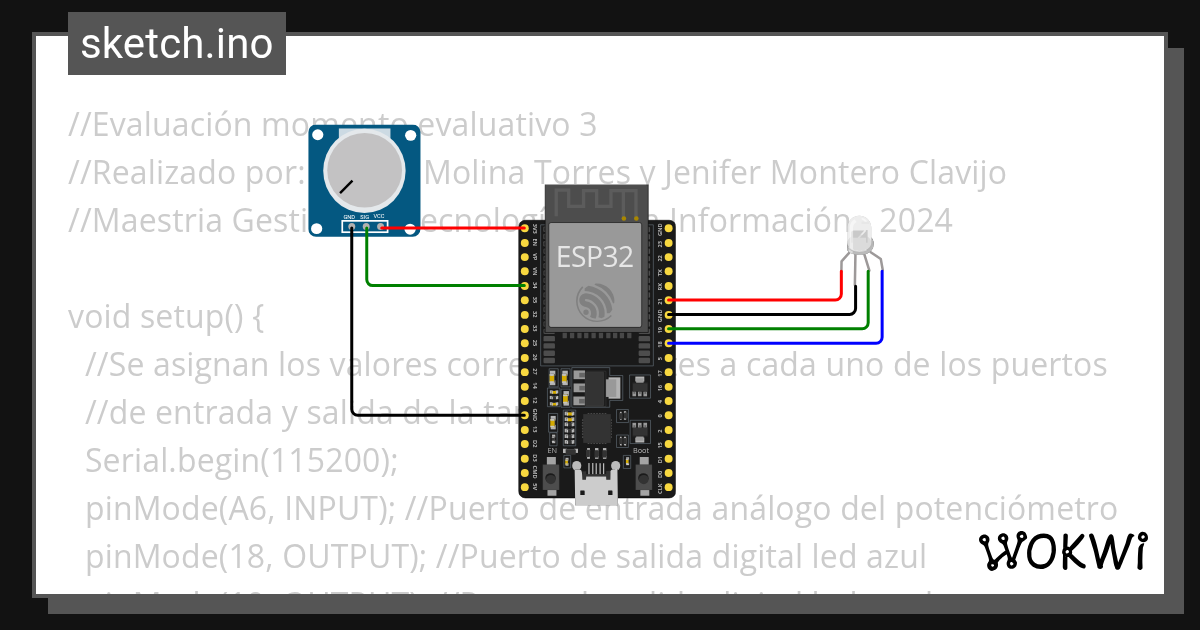 Ejercicio momento 3 - Wokwi ESP32, STM32, Arduino Simulator