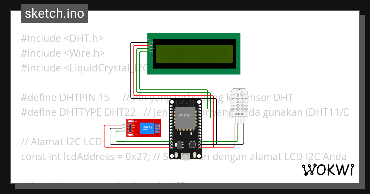 ESP32 Temp L2C R - Wokwi ESP32, STM32, Arduino Simulator