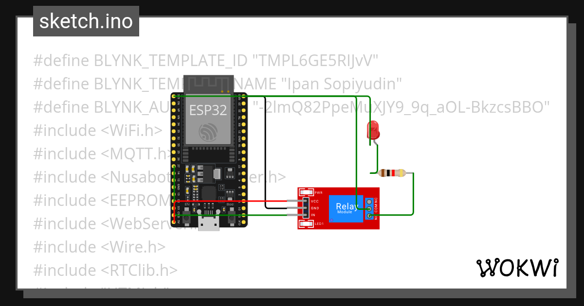 lampu otomatis berbasis aplikasi ipans - Wokwi ESP32, STM32, Arduino Simulator