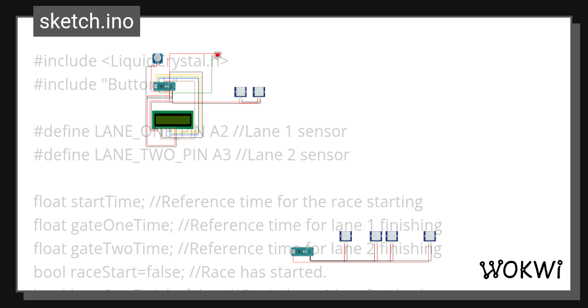 Derby Track Wiring - Wokwi ESP32, STM32, Arduino Simulator