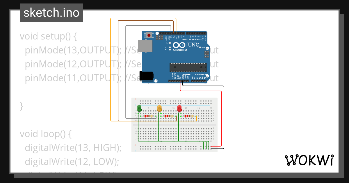 BLINKING LED - Wokwi ESP32, STM32, Arduino Simulator