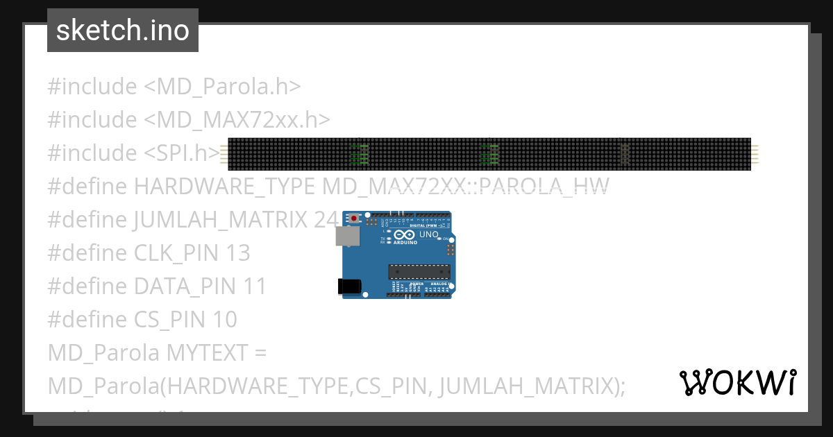 dot matrix left - Wokwi ESP32, STM32, Arduino Simulator dot matrix left - Wokwi ESP32, STM32, Arduino Simulator