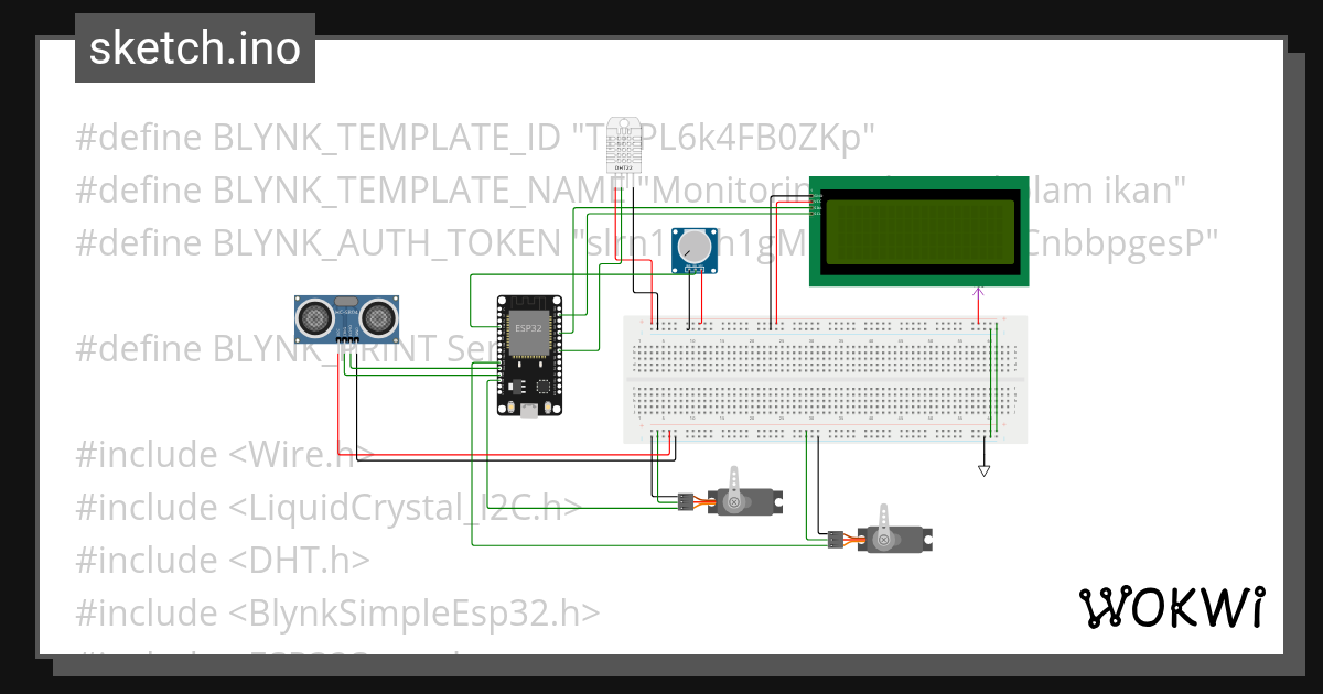 SISTEM PEMANTAU KUALITAS AIR KOLAM IKAN KOI BERBASIS IOT Copy - Wokwi ESP32, STM32, Arduino ...