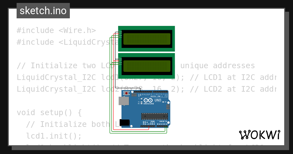 2lcd Wokwi Esp32 Stm32 Arduino Simulator 1211