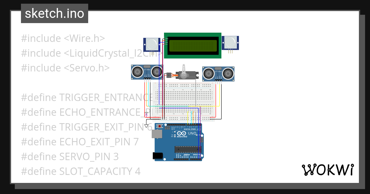 Smart parking system - Wokwi ESP32, STM32, Arduino Simulator