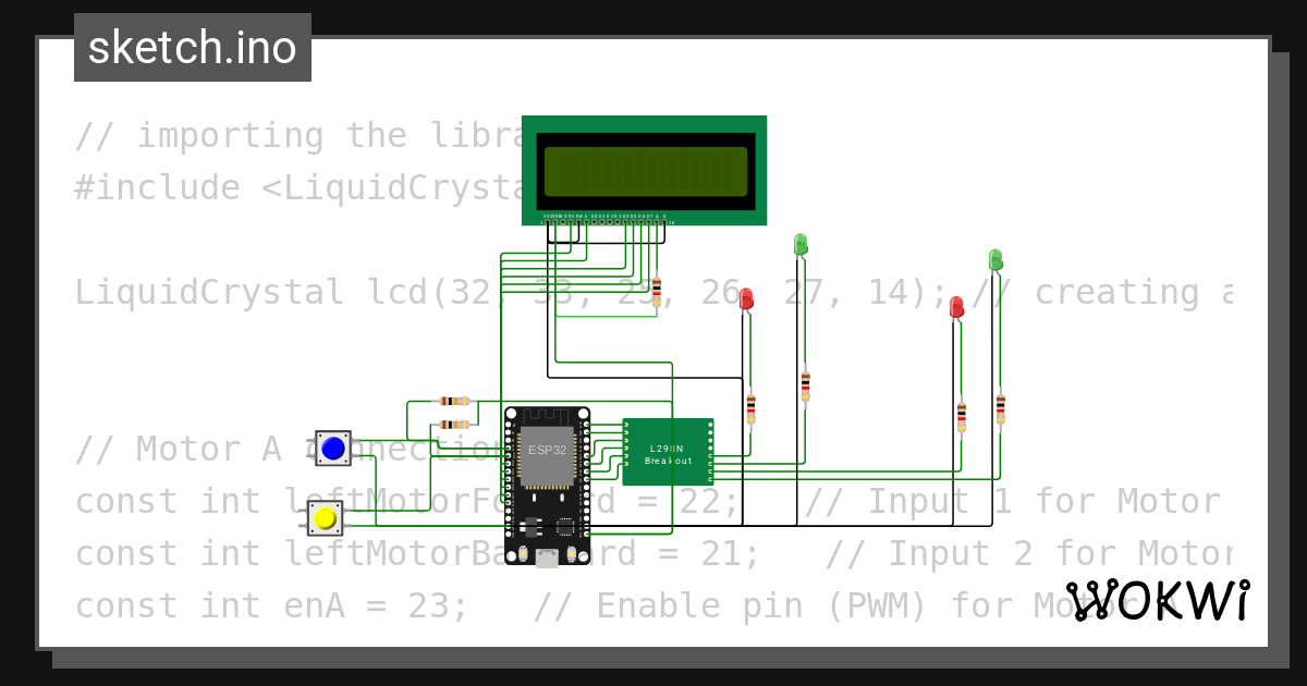 Motion Control Speedanddirection Wokwi Esp32 Stm32 Arduino Simulator 9905