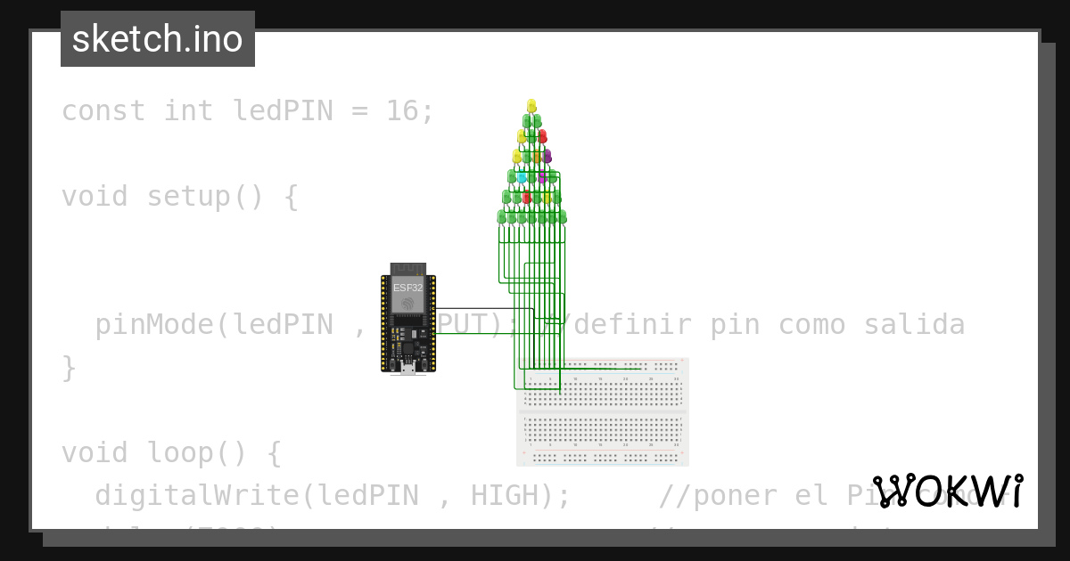 Led Proyect Wokwi Esp32 Stm32 Arduino Simulator 3915