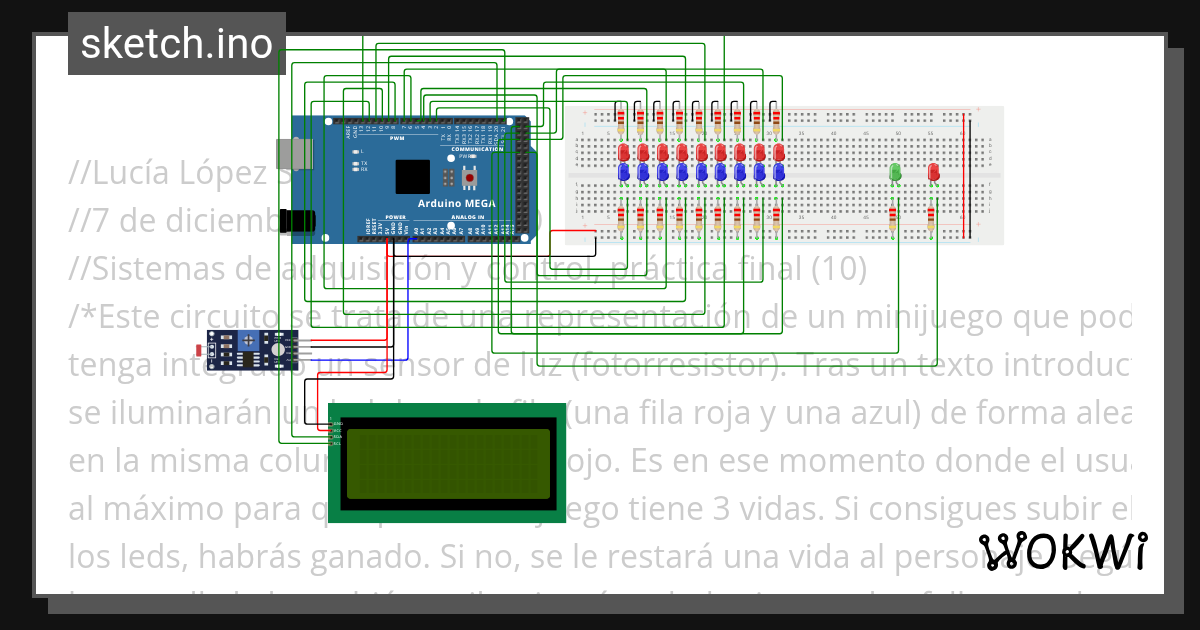 Práctica 10 Lucía López Sánchez - Wokwi ESP32, STM32, Arduino Simulator