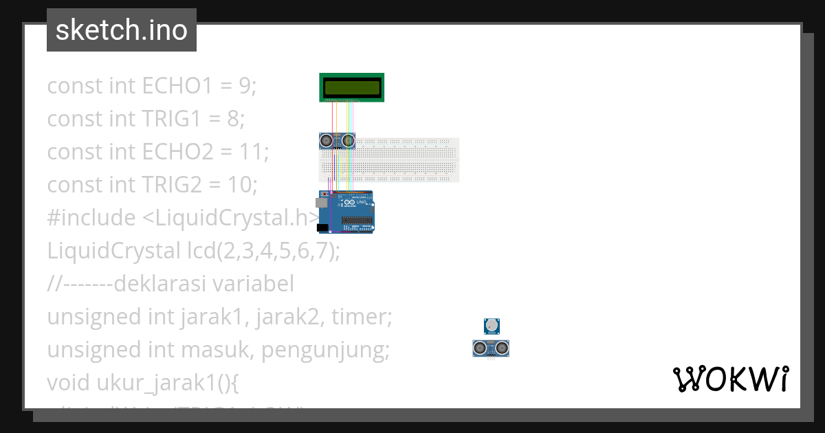 Alisa Nabila pintu pengunjung - Wokwi ESP32, STM32, Arduino Simulator