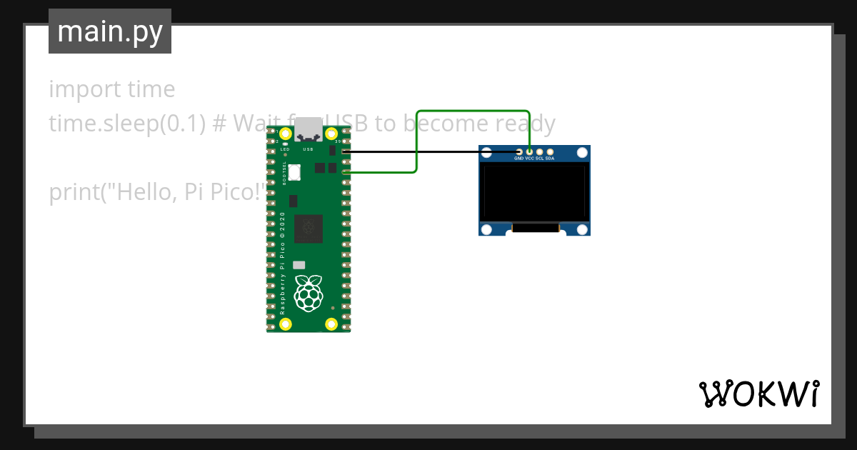 LCD Pico Python - Wokwi ESP32, STM32, Arduino Simulator