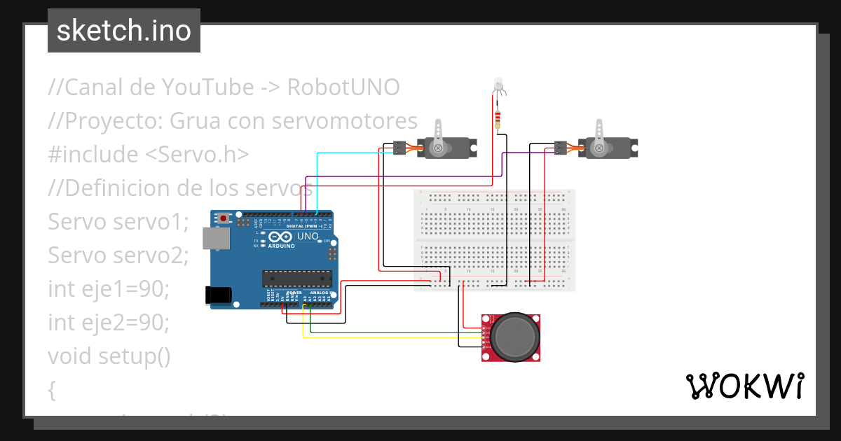 GRUA/SERVO - Wokwi ESP32, STM32, Arduino Simulator