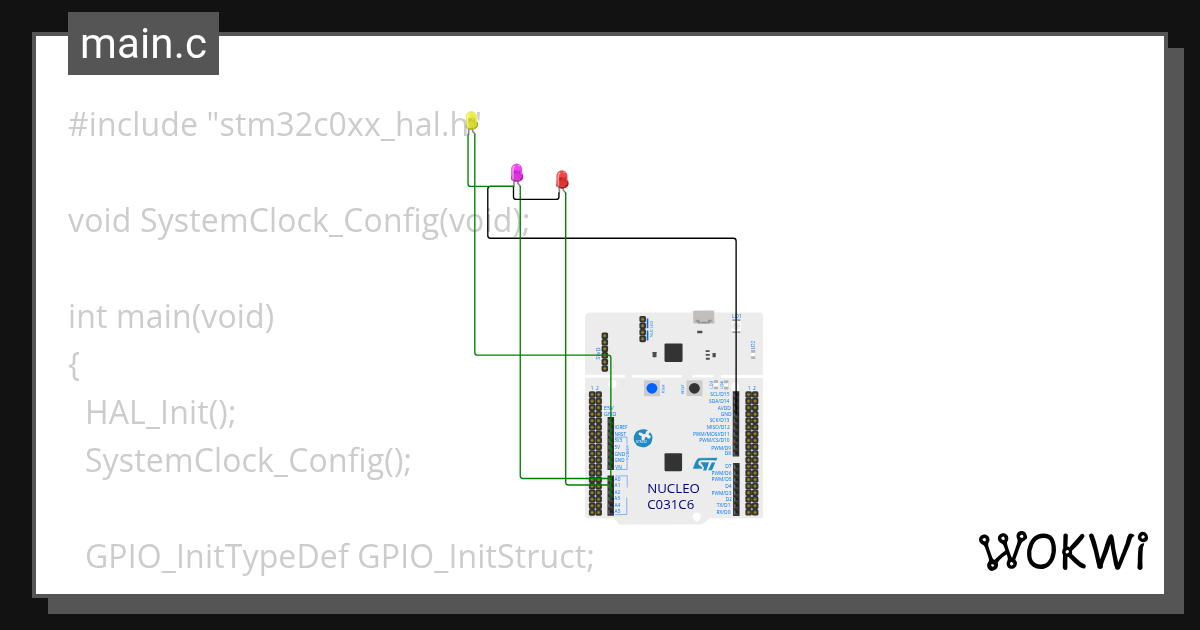 2 leds hal Copy - Wokwi ESP32, STM32, Arduino Simulator