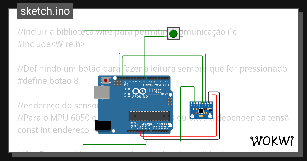 MPU6050 - Wokwi ESP32, STM32, Arduino Simulator