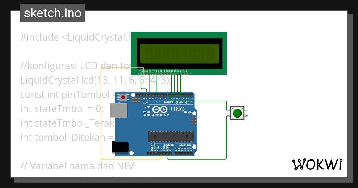 tugas 2 Nurul Anisa 23650190 - Wokwi ESP32, STM32, Arduino Simulator