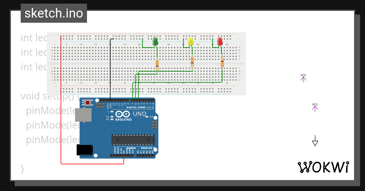 Trafik ışığı Wokwi Esp32 Stm32 Arduino Simulator 2573