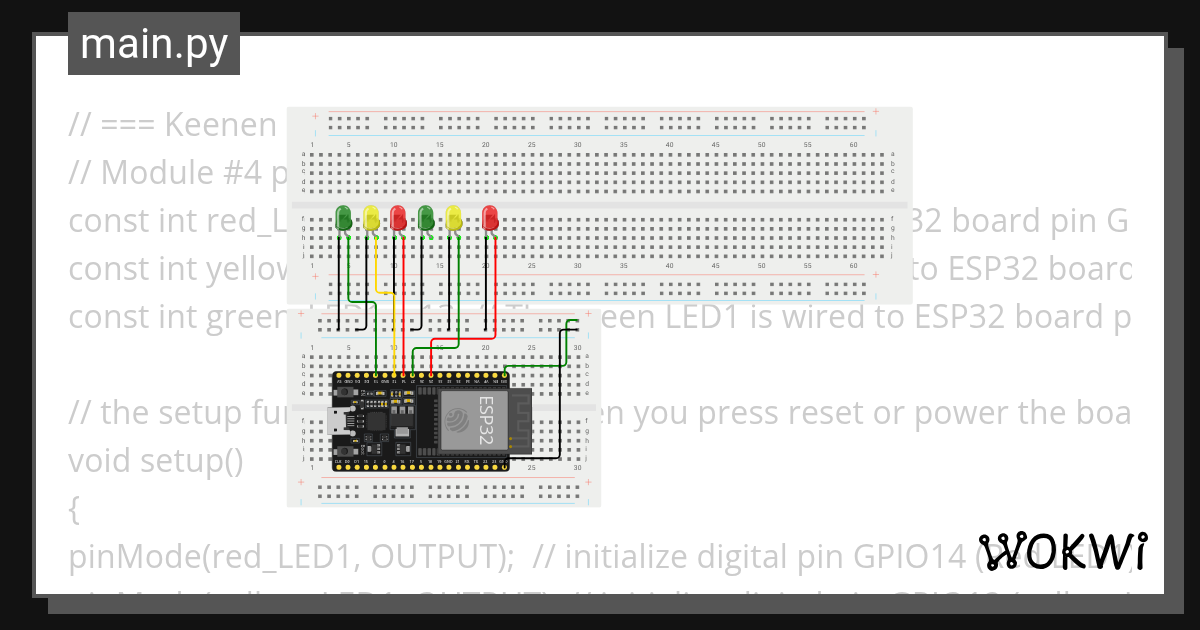 Trafic Controller Module 4 Copy Wokwi Esp32 Stm32 Arduino Simulator 4522