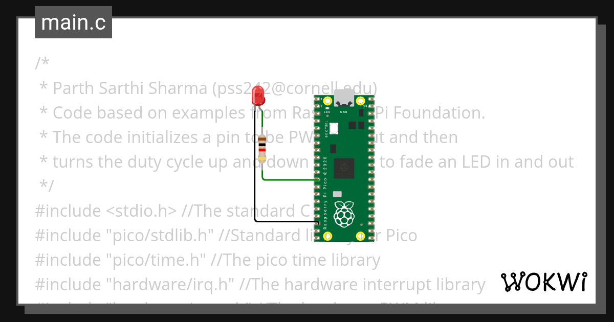 sdk_led_fade_pwm - Wokwi ESP32, STM32, Arduino Simulator