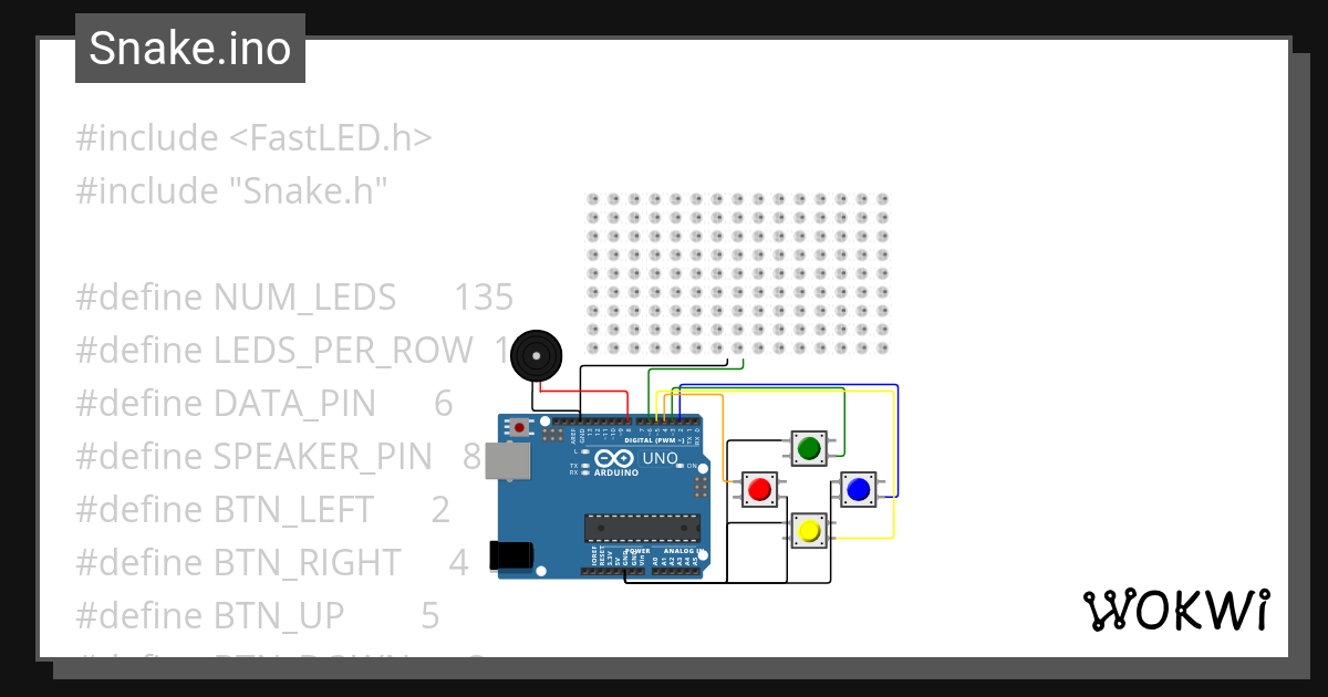 snake.ino Copy - Wokwi ESP32, STM32, Arduino Simulator