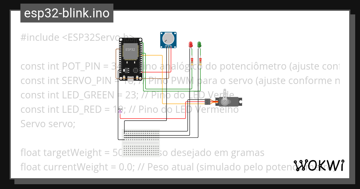 Alimentador - Wokwi ESP32, STM32, Arduino Simulator