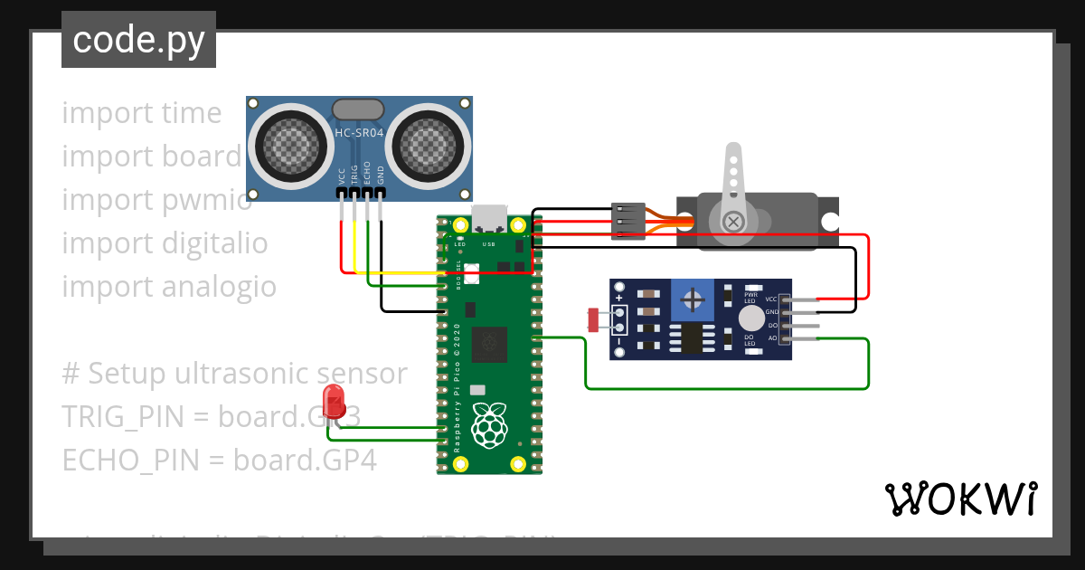 Automated_Servo_Motor_LED - Wokwi ESP32, STM32, Arduino Simulator