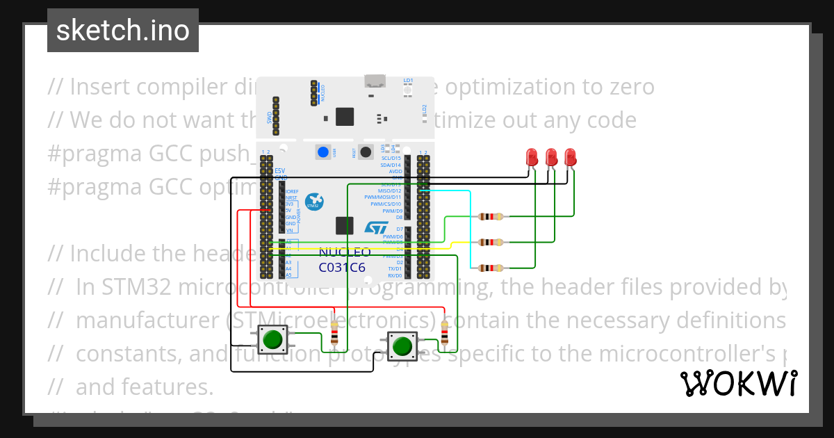 3 bit counter - Wokwi ESP32, STM32, Arduino Simulator