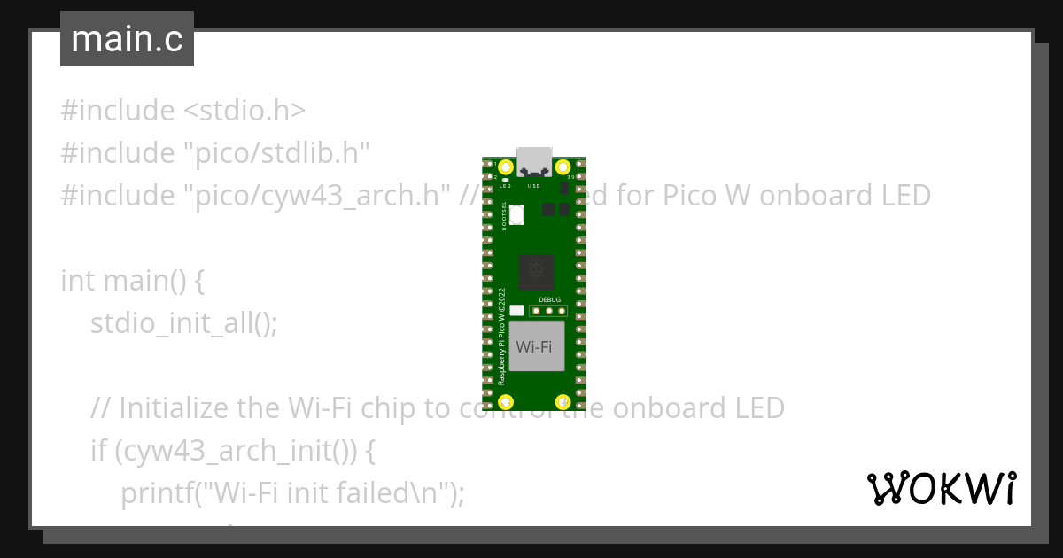 LED blinking pattern - Wokwi ESP32, STM32, Arduino Simulator