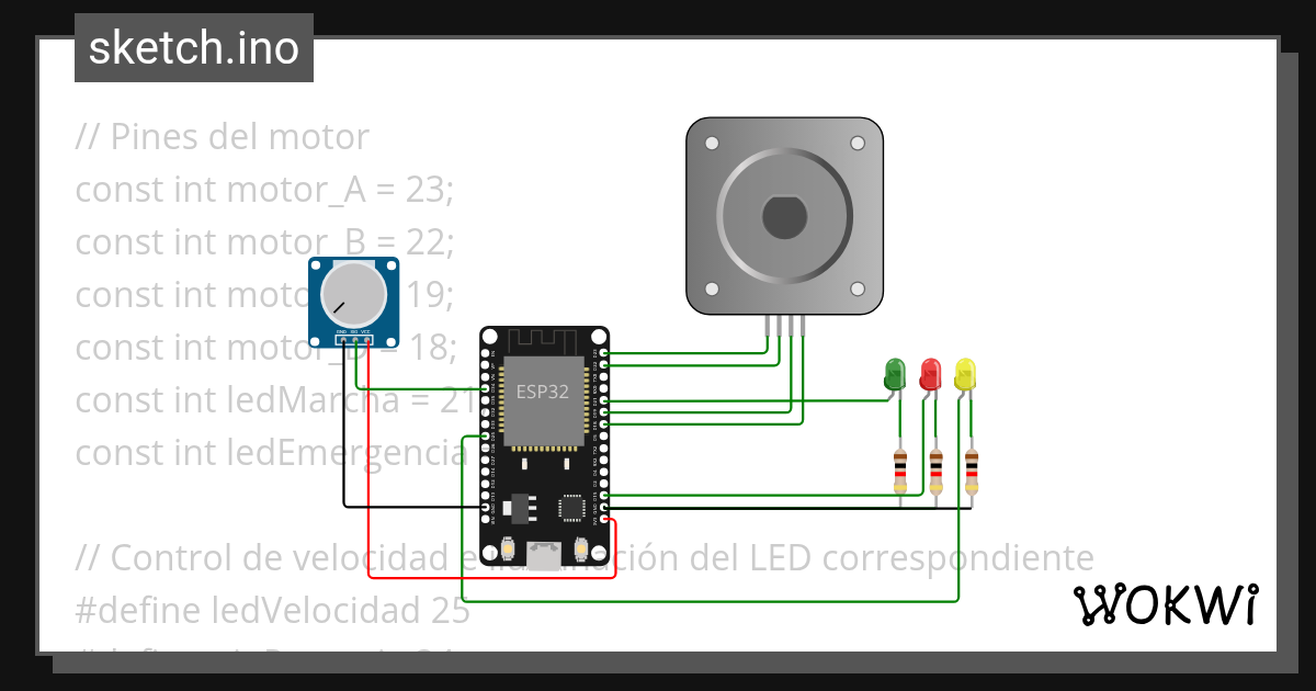 Motor - Wokwi ESP32, STM32, Arduino Simulator