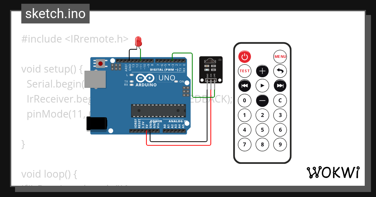 Ir Remote Copy Wokwi Esp32 Stm32 Arduino Simulator