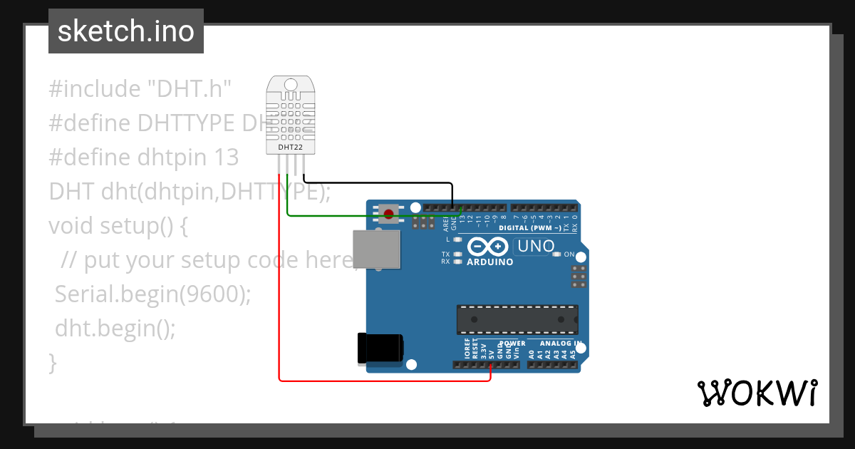 Temperature Sensor Wokwi Esp32 Stm32 Arduino Simulator 
