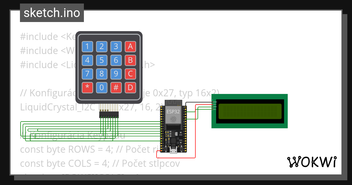 lcd a keypad - Wokwi ESP32, STM32, Arduino Simulator