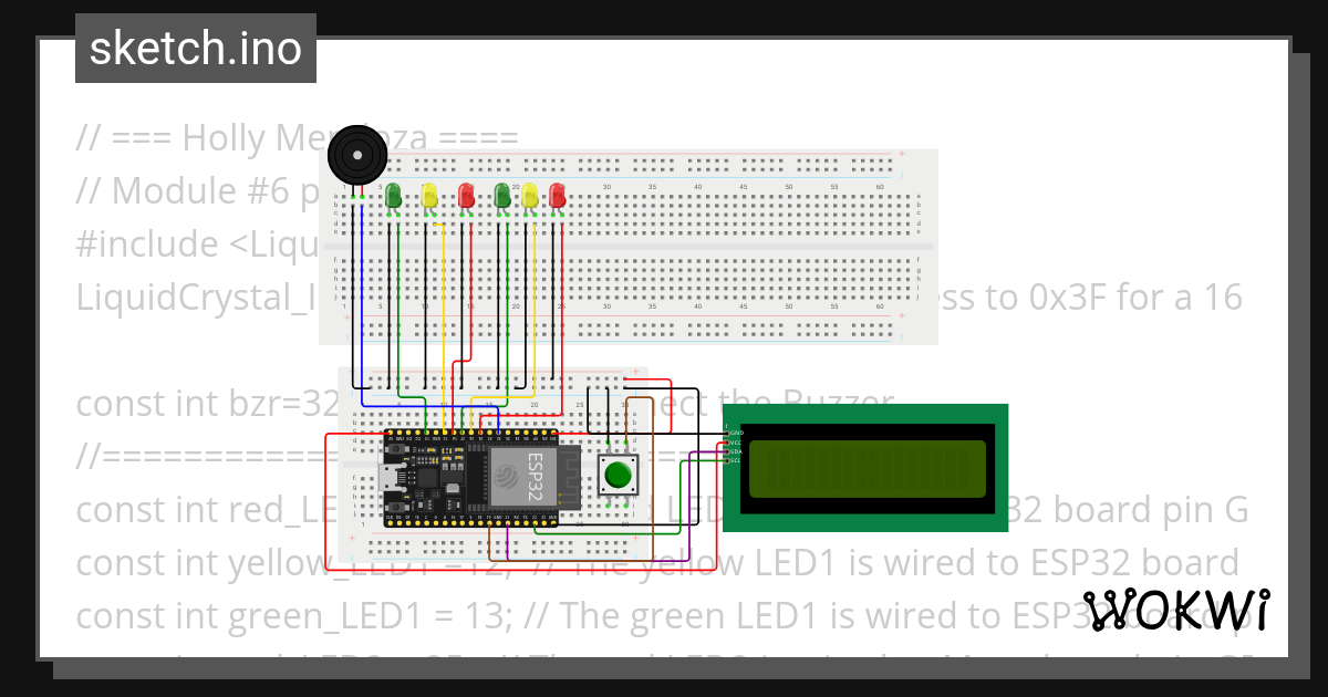 Module 6 - Holly Mendoza - Wokwi ESP32, STM32, Arduino Simulator