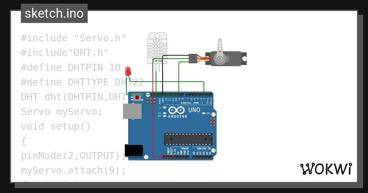 Servo And Dht22 Wokwi Esp32 Stm32 Arduino Simulator 8837