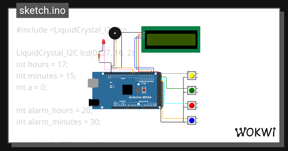 Clock Wokwi Esp32 Stm32 Arduino Simulator 