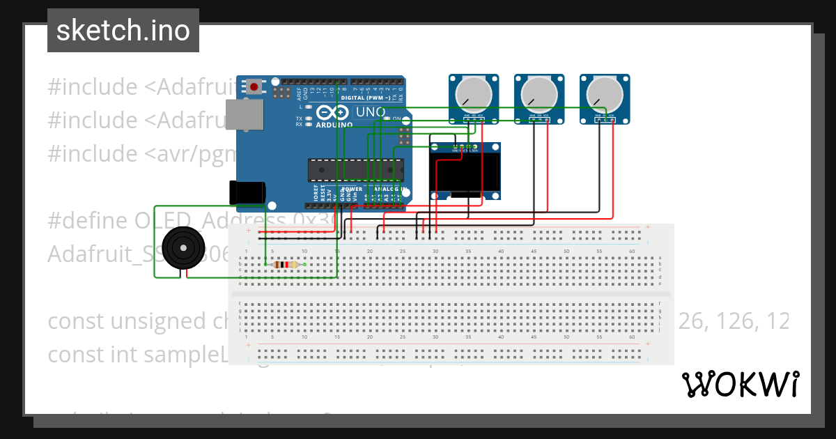 sample beast 01 - sample pitch/random/repeater - Wokwi ESP32, STM32, Arduino Simulator