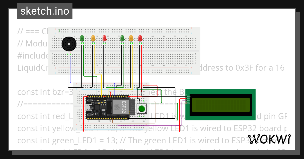 traffic light Module 6 chiquita smith Copy (2) - Wokwi ESP32, STM32, Arduino Simulator