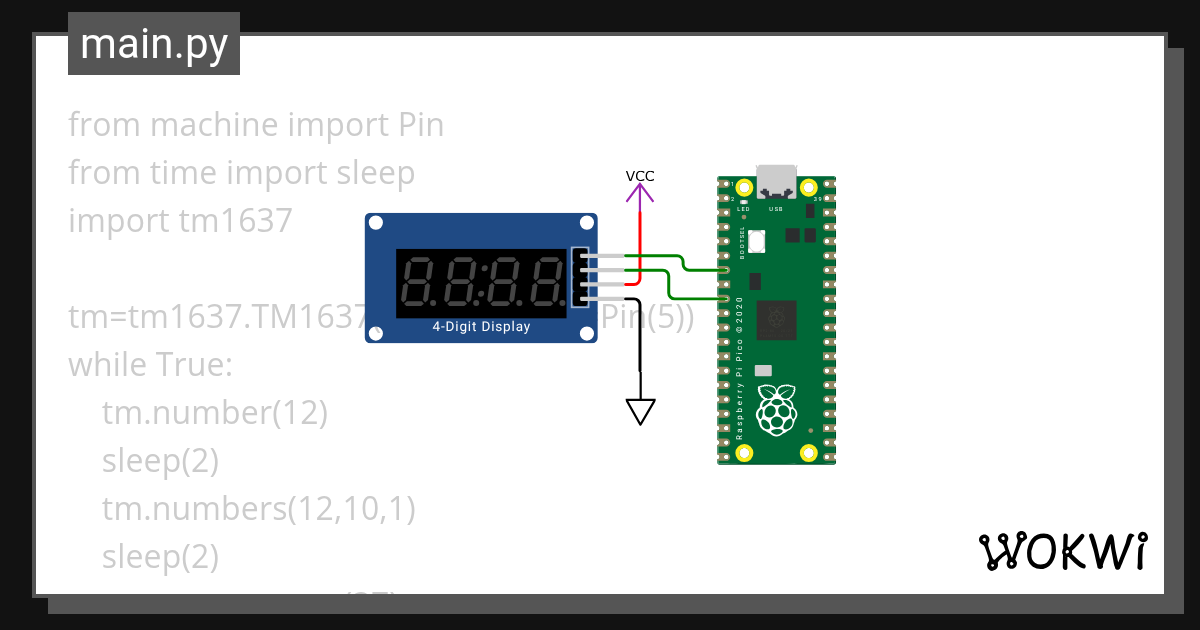 tm.py - Wokwi ESP32, STM32, Arduino Simulator