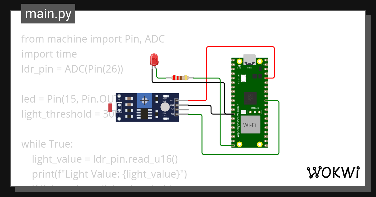 Lab exam 2 light sensor - Wokwi ESP32, STM32, Arduino Simulator Lab exam 2 light sensor - Wokwi ESP32, STM32, Arduino Simulator