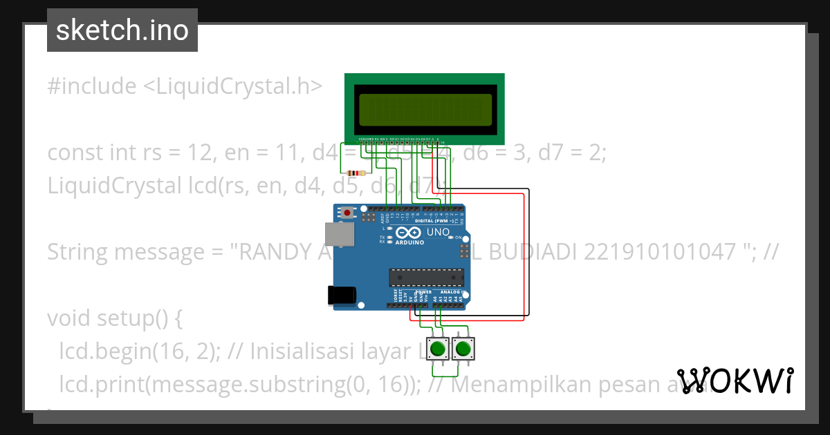 Randy Achmad Iqbal Budiadi221910101047 Wokwi Esp32 Stm32 Arduino 