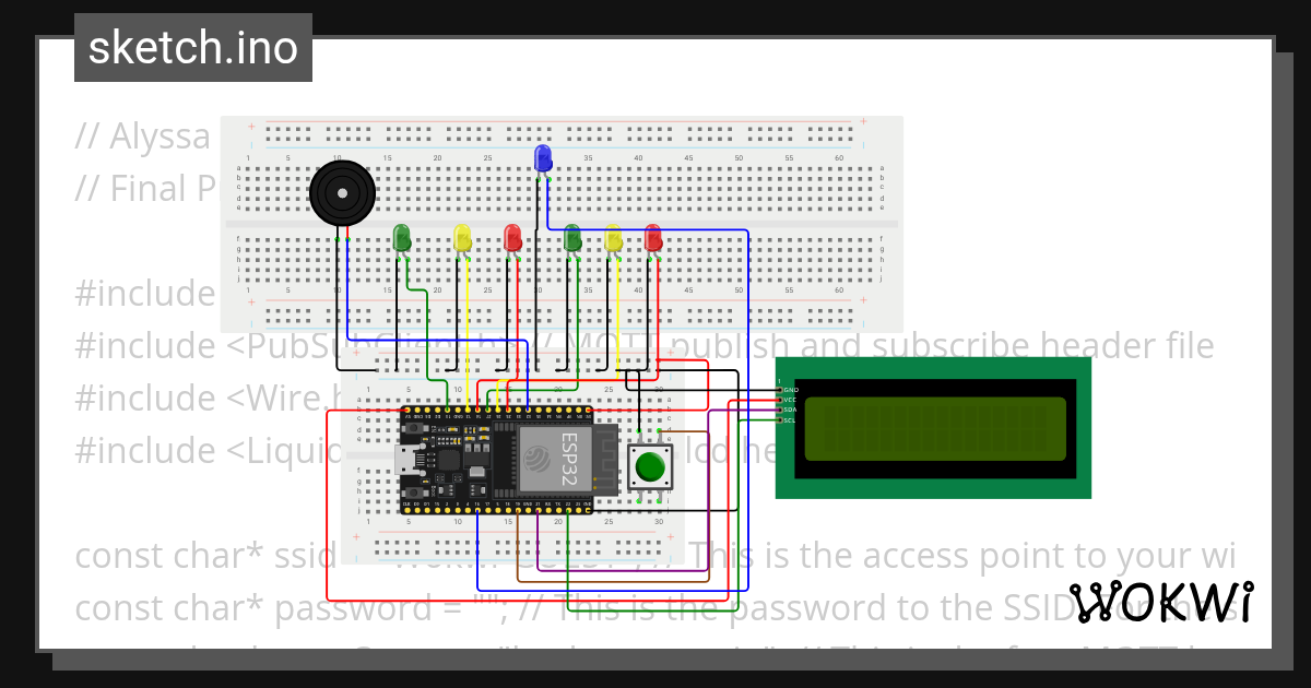 Final Project - Alyssa Montenegro - Wokwi ESP32, STM32, Arduino Simulator