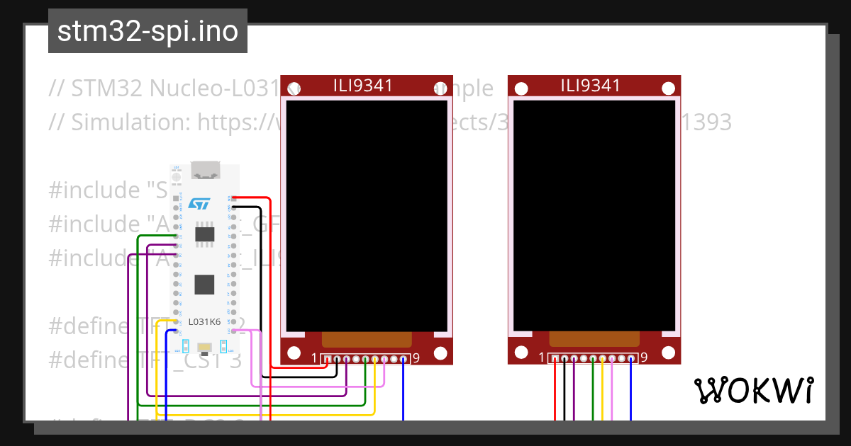 St Nucleo L031 Spi Display Copy Wokwi Esp32 Stm32 Arduino Simulator 5359